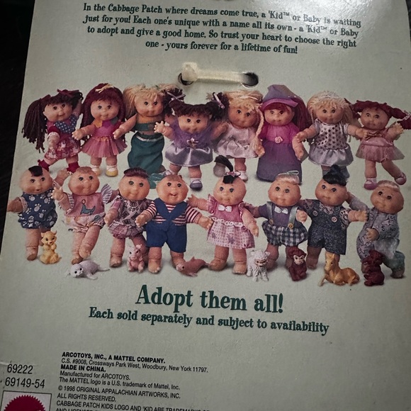 Mattel | Toys | Vintage 988 Cabbage Patch Kids Beanbag Doll Nostalgia ...
